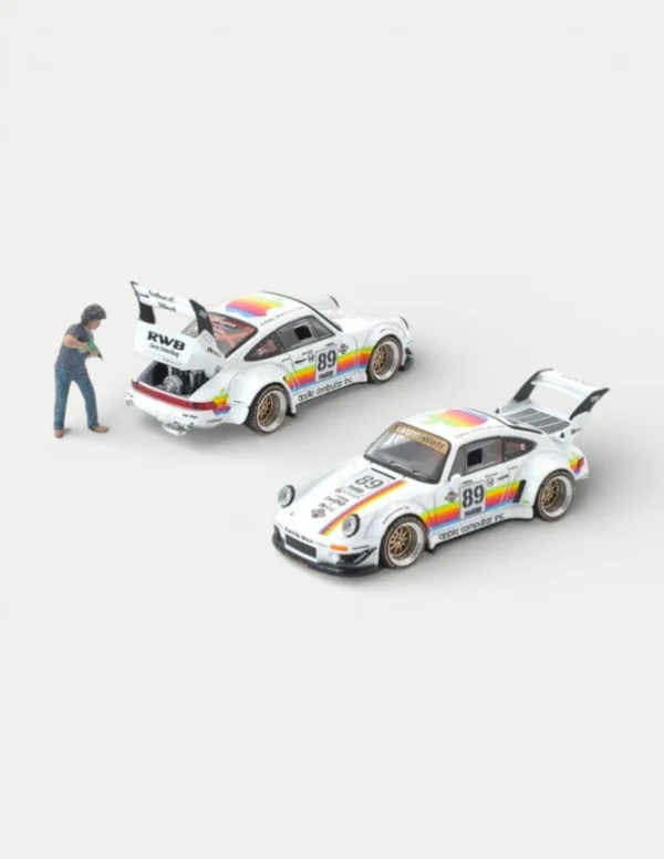 Pop Race 1:64 Porsche RWB 930 Apple Livery & Nakai Figure - Weye Model ...