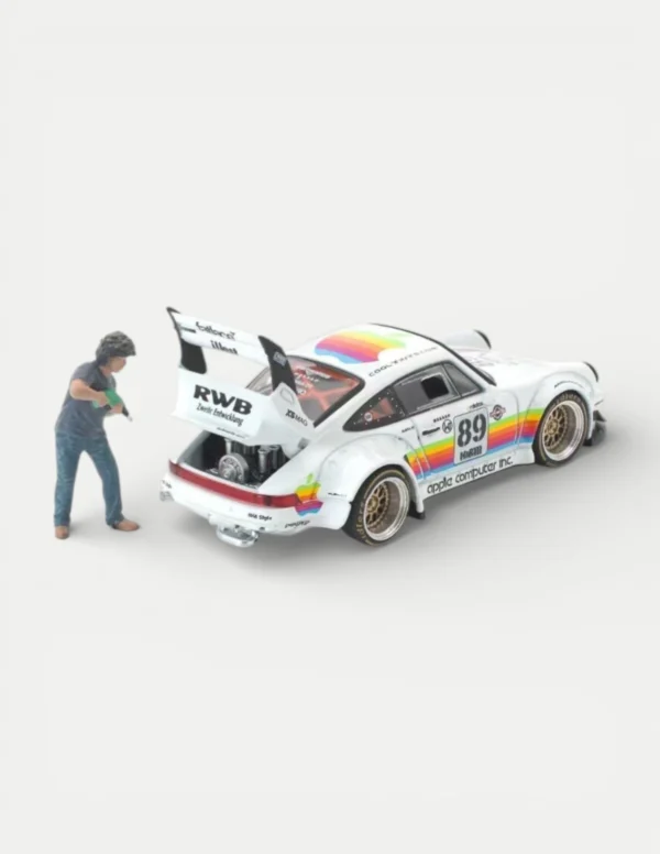 Pop Race 1:64 Porsche RWB 930 Apple Livery & Nakai Figure - Weye Model ...